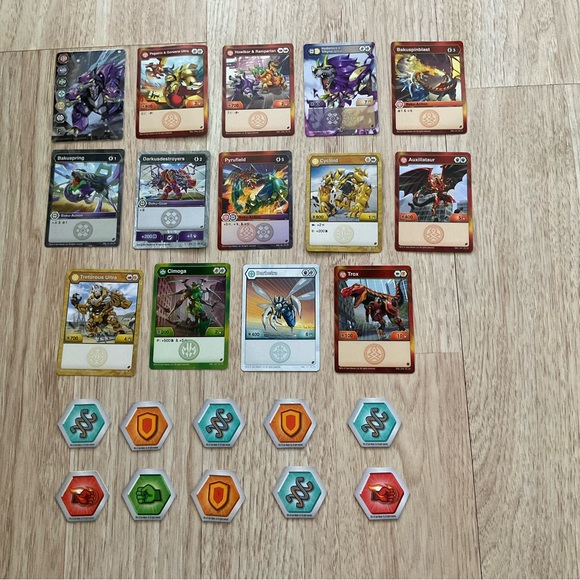 Toys | Bakugan Set Of 24 Cards Cores Armored Metal | Poshmark